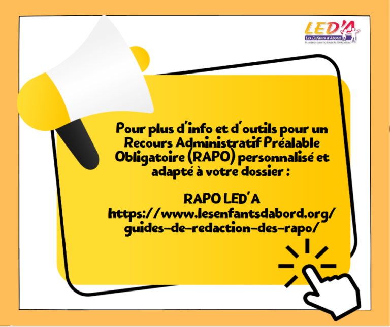 Guides de rédaction des RAPO – LED'A – Les Enfants d'Abord